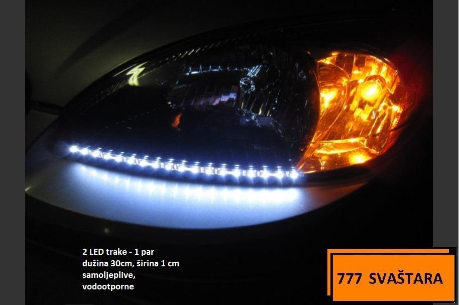 Led traka za auto -silikonska - 30cm - Kristalno Bijela