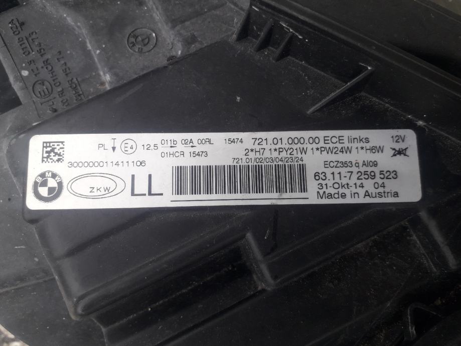 FAR BMW F30 / FAR BMW F31 ORGINALNI / 63117259523 / 7210100000