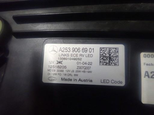 LAMPA FAR LIJEVI FULL LED MERCEDES W253 GLC REDIZAJN