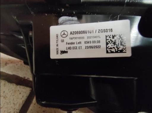 LAMPA FAR ZADNJA ZADNJI MERCEDES W206 KARAVAN A2069060101