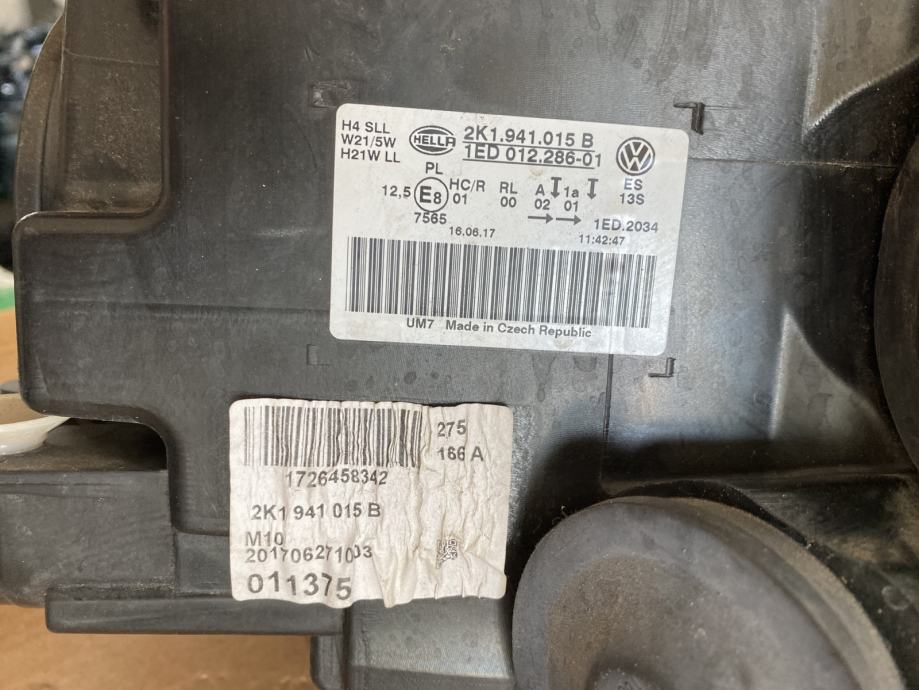 VW caddy lijevi far 2k1941015B