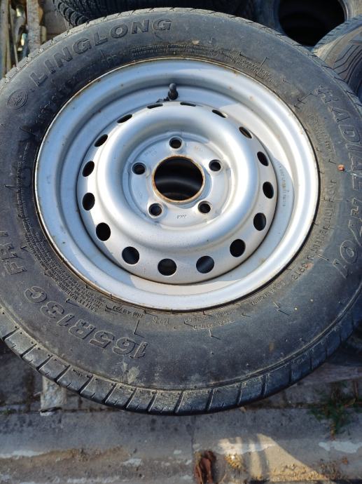 Felge i gume 165mm 13, 4 kom za prikolicu