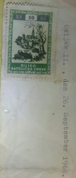 Biljeg katoličke crkve+3 poštanske marke