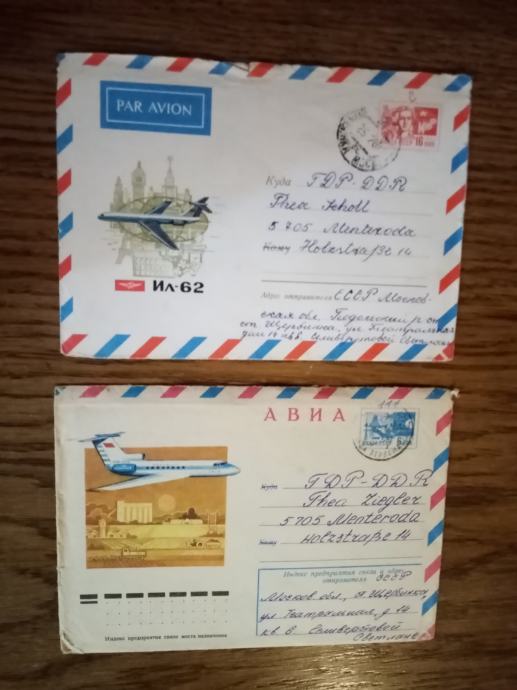 SSSR kuverte - pisma, avio pošta