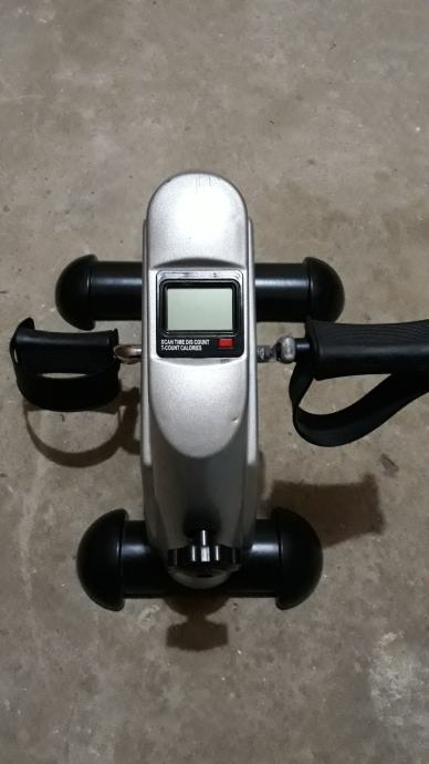 vidaXL Sivi mini sobni bicikl za kardio vježbanje