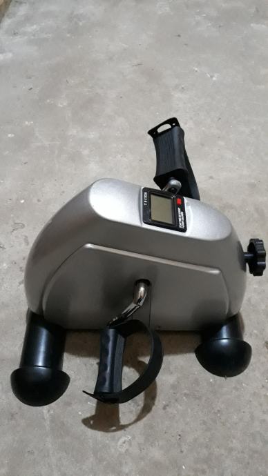 vidaXL Sivi mini sobni bicikl za kardio vježbanje