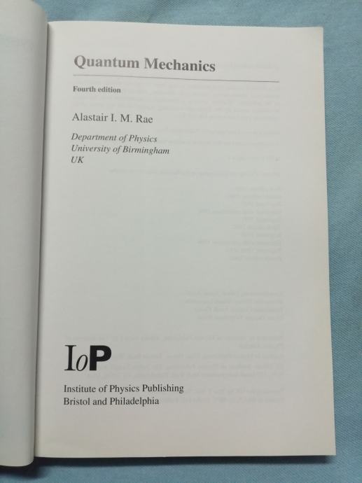 Alastair I. M. Rae – Quantum Mechanics