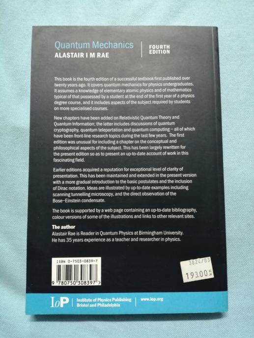 Alastair I. M. Rae – Quantum Mechanics