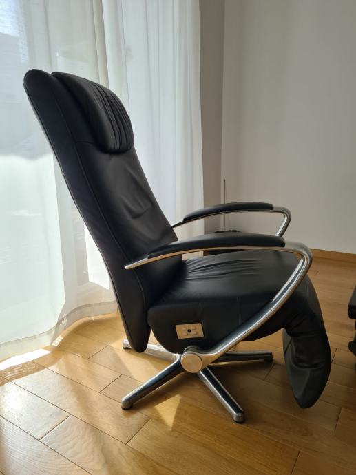 Električna relax fotelja/ležaj od prave kože