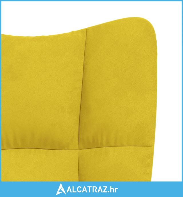 Stolica za opuštanje boja senfa baršunasta - NOVO