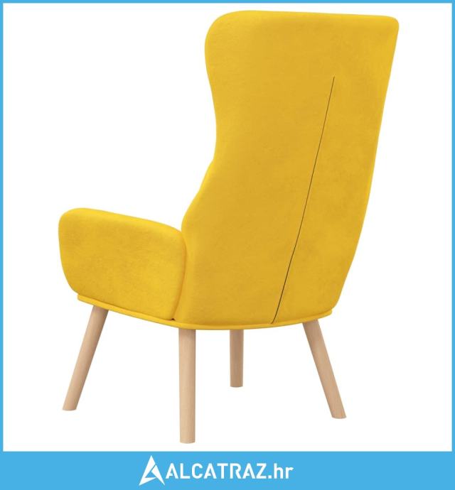 Stolica za opuštanje boja senfa baršunasta - NOVO
