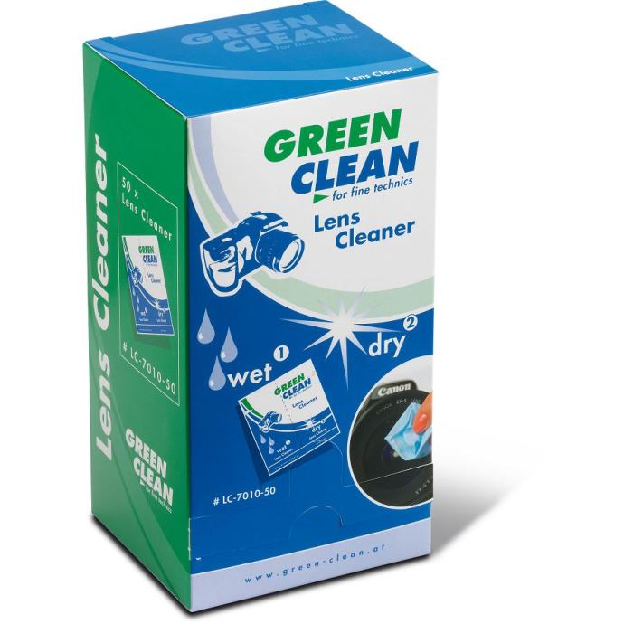 Green Clean Lens Cleaner - Wet & Dry LC-7010-50 Sachet 50 pc.