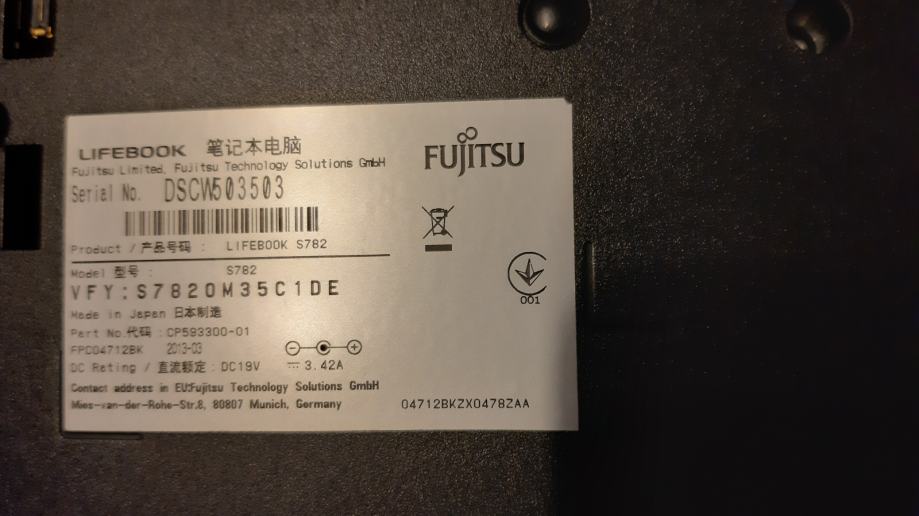Fujitsu LIFEBOOK S782
