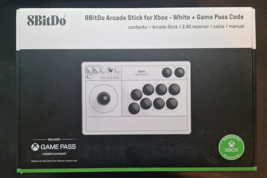 8bitdo Arcade Stick Xbox/PC Wireless White