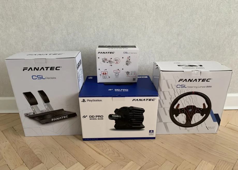 Fanatec DD Pro 8nm-komplet (+ BMW Volan + CSL-pedale)