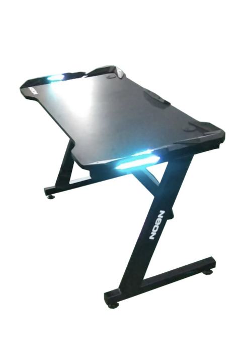 Gaming stol NEON eSports Gamer, LED RGB, 120cm, crni