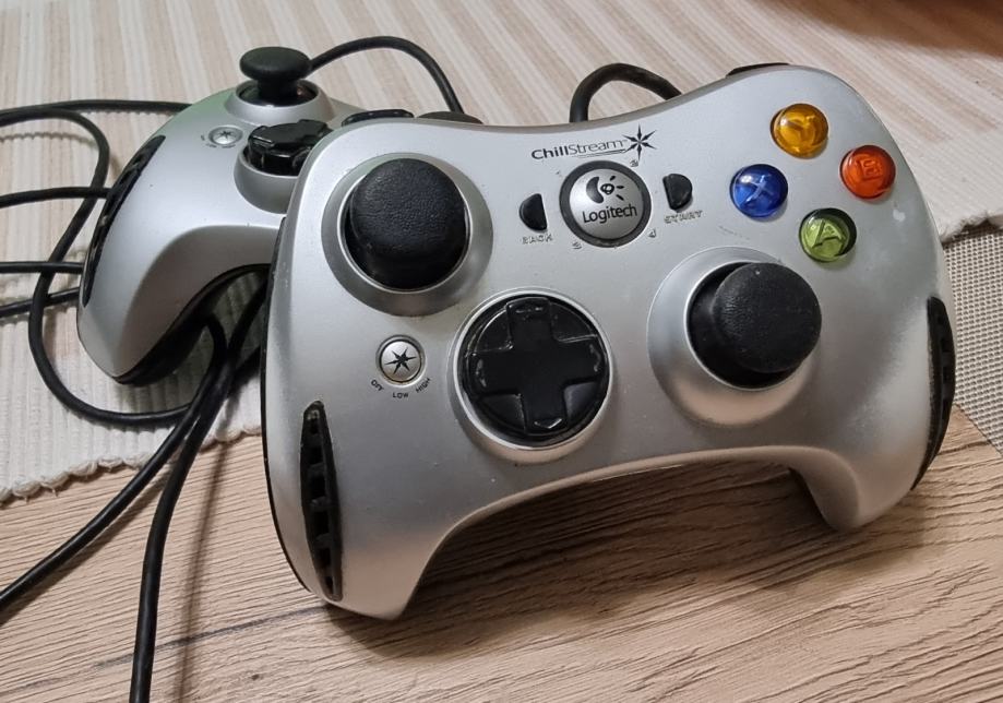 Logitech 2x chillstream & 2x cordless rumblepad2 kontroleri
