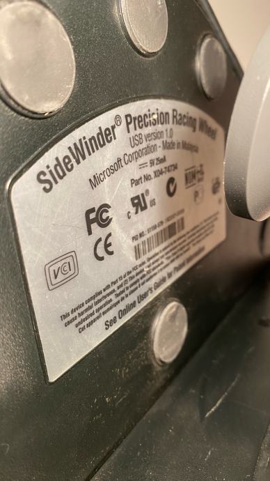 Microsoft SideWinder Precision Racing Wheel + Pedals