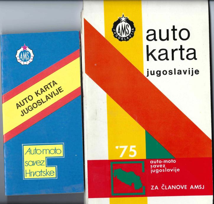 Auto karta Jugoslavije, AMSJ, 1975.; 1984.; AMSH