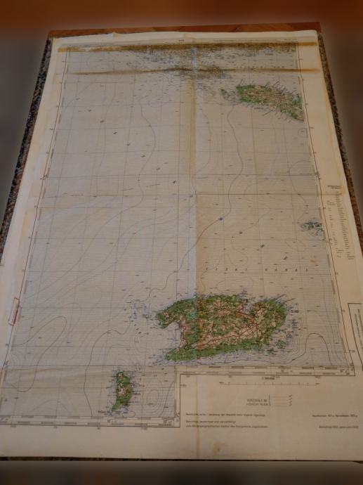 Topografska karta. Vis. Mjerilo 1:100.000