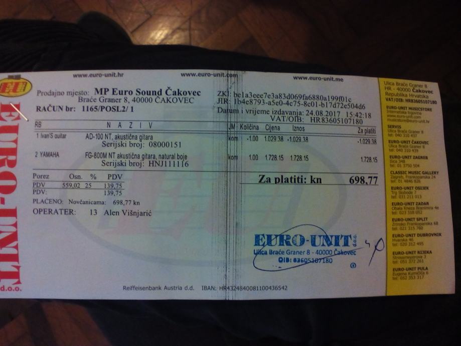 Gitara Akusticna Yamaha - GARANCIJA!