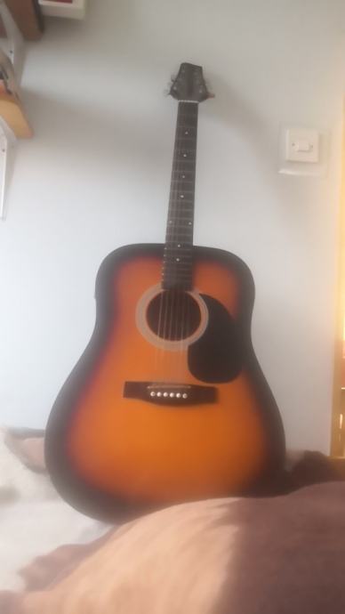 stagg handmade western guitar sw201sb