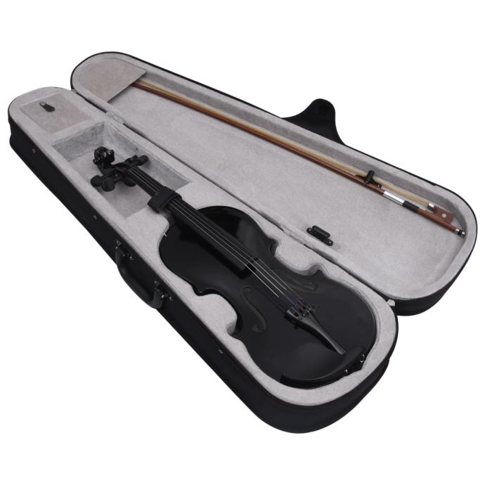 Violinski set s gudalom i podbradkom crni 4/4 - NOVO