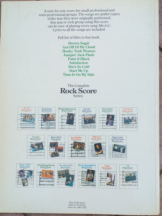 Rock Score (originalne notne knjige)