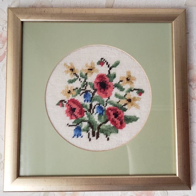 Goblen, cvijece (makovi)