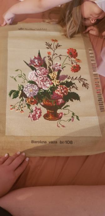 Gobleni unitas original- kamenita vrata, zimska noć i barokna vaza