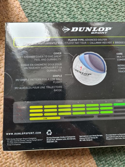 Dunlop Golf loptice *novo*
