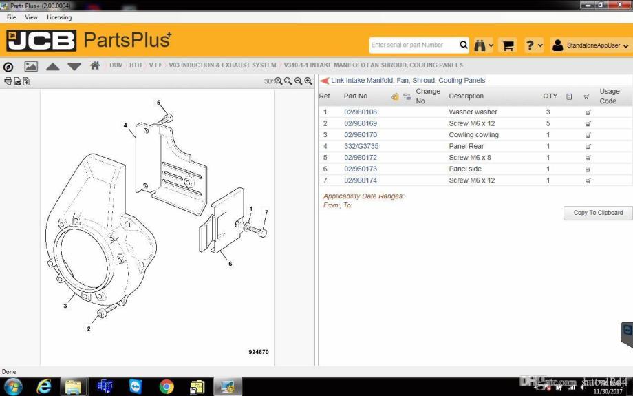 JCB elektronski katalog rezervnih dijelova - neograničena licenca