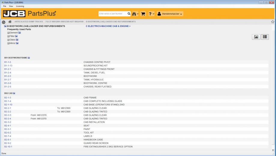 JCB elektronski katalog rezervnih dijelova - neograničena licenca