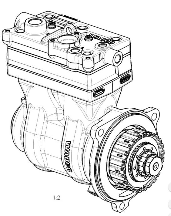 KOMPRESOR ZRAKA WABCO S SPOJKOM ZA VOLVO, RVI