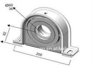 LEŽAJ KARDANA FI60 DAF, IVECO, RENAULT L=200