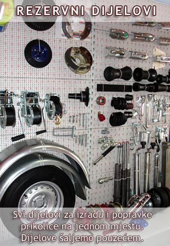 VELIKI LAGER - Rezervni dijelovi za auto prikolice - KNOTT, ALKO