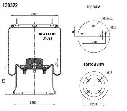 ZRAČNI JASTUK SAF 2923V 4023NP03