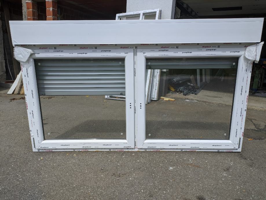 Dvokrilni Aluplast prozor, Antracit izvana, bijela iznutra