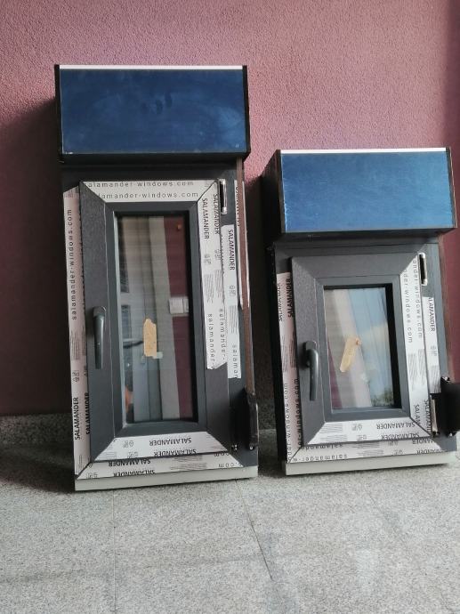 PVC prozori antracit 450x1000, 450x800