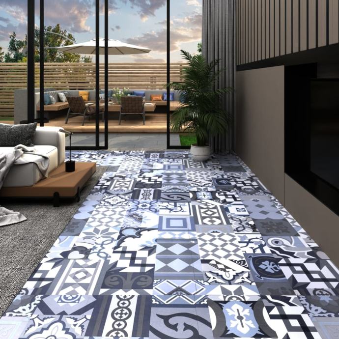 Samoljepljive podne obloge 20 kom PVC 1,86 m² obojeni uzorak - NOVO