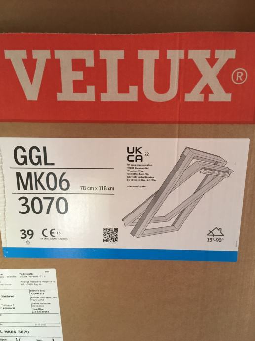 VELUX GGL MK06 3070 krovni prozor 78 x 118 cm
