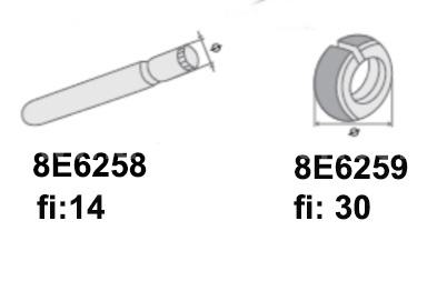 8E6258 Caterpillar igla i 8E6259 osigurač, set od 5 komada