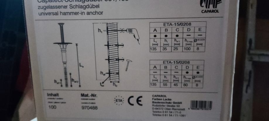 Caparol Capatect fasadna tipla Carbon Fix