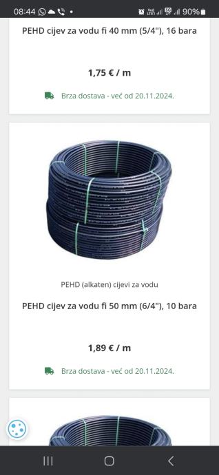 cijevi plasticne peha