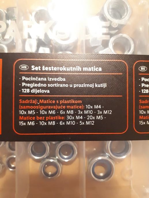 Kutija set matica veličina od M4 do M12, novo