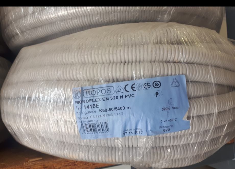 Fleksibilna siva spiralna PVC elektroinstalacijska cijev