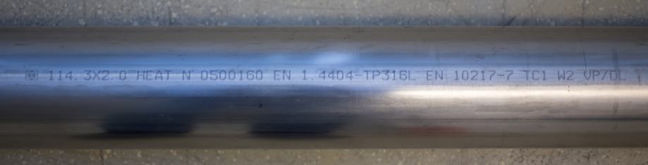 Inox cijev FI 114.3x2.0, AISI 316 L