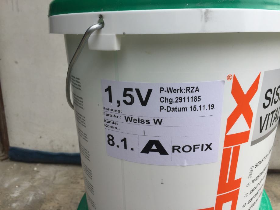 Prodajem fasadnu žbuku RÖFIX SiSi-Putz (silikonsko-silikatna žbuka)