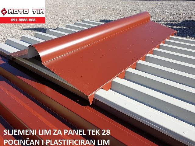 SLJEMENI LIM ZA PANEL TEK28 BORDO CRVENI-0.6 mm-ALUBEL-MOTO TIM d.o.o.