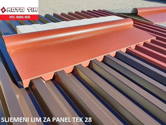 SLJEMENI LIM ZA PANEL TEK28 BORDO CRVENI-0.6 mm-ALUBEL-MOTO TIM d.o.o.